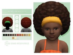 Afro Hairstyle (Toddler) - Sims 4 Haircuts