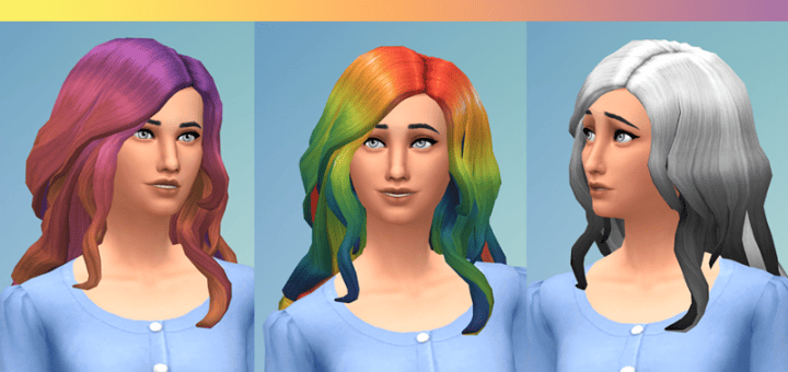 Curly bun hairstyle (Cecile) by S-Club - Sims 4 Haircuts