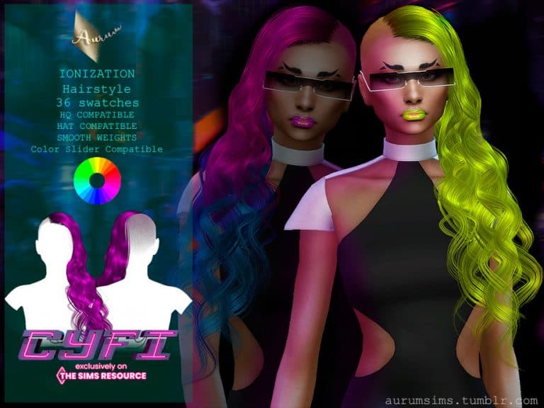 CyFi - Ionization Hairstyle - Sims 4 Haircuts