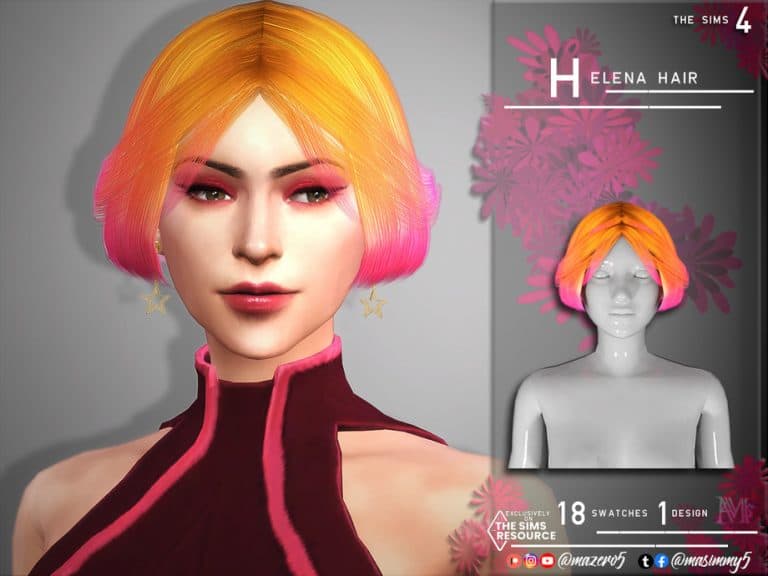 Helena Hair - Sims 4 Haircuts