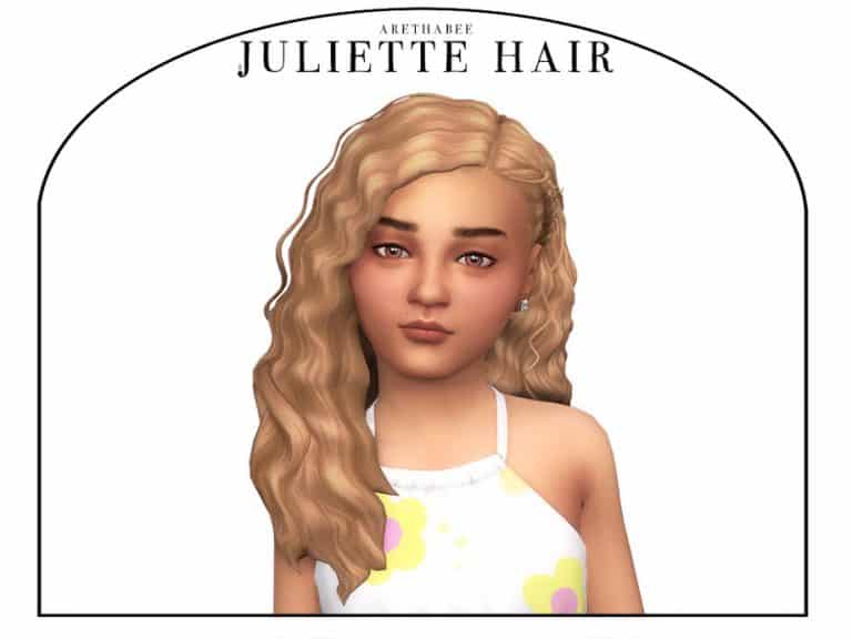 Juliette Hair (Children) - Sims 4 Haircuts