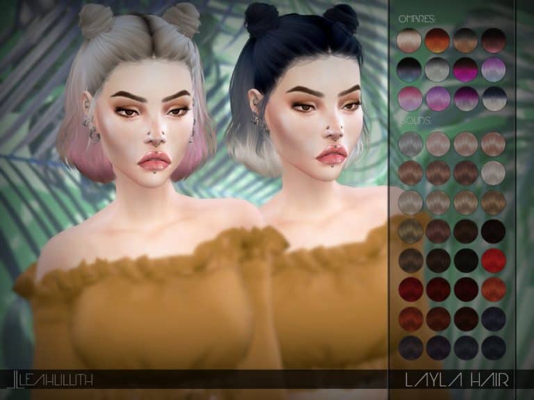 LeahLillith Layla Hair - Sims 4 Haircuts