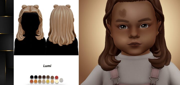 Dokkaebi hair for toddler - Sims 4 Haircuts