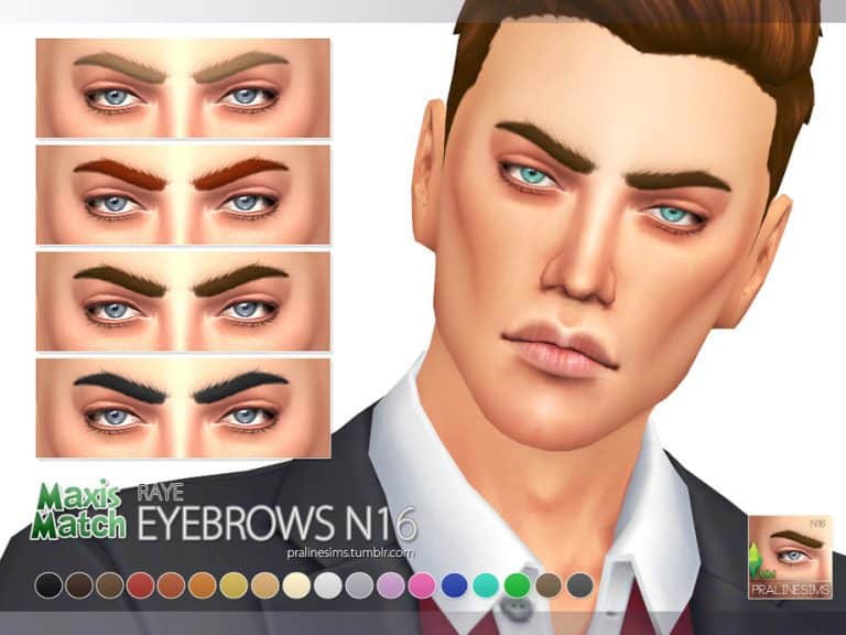 MM Eyebrows N16 - Raye - Sims 4 Haircuts