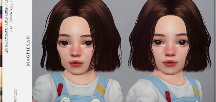 Tory Hair for Toddlers - Sims 4 Haircuts