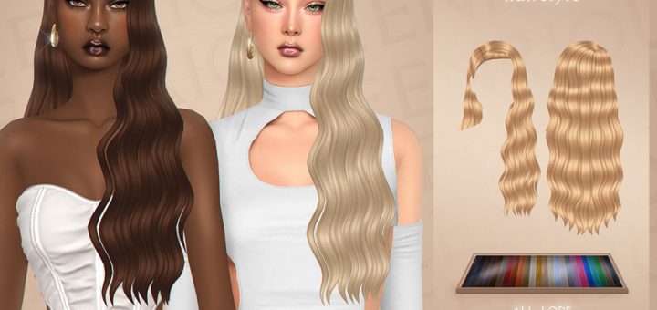 Sims 4 Long Hair CC | Sims 4 Long Hair Mods
