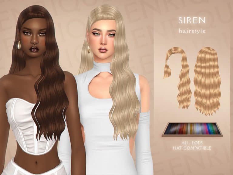 Siren Hairstyle - Sims 4 Haircuts