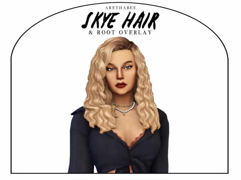 Skye Hair & Root Overlay - Sims 4 Haircuts