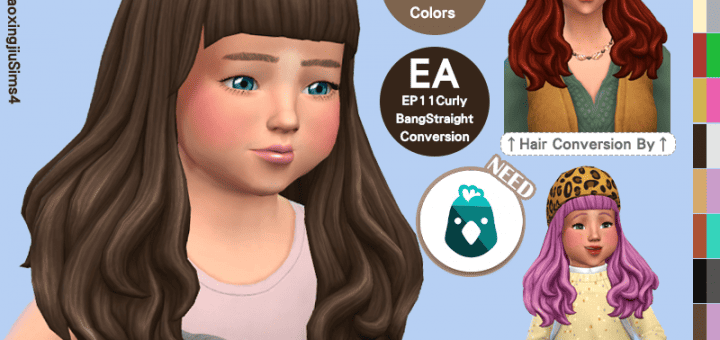 Dokkaebi hair for toddler - Sims 4 Haircuts