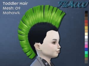 Toddler Hair 09: Mohawk - Sims 4 Haircuts
