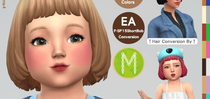 Tory Hair for Toddlers - Sims 4 Haircuts