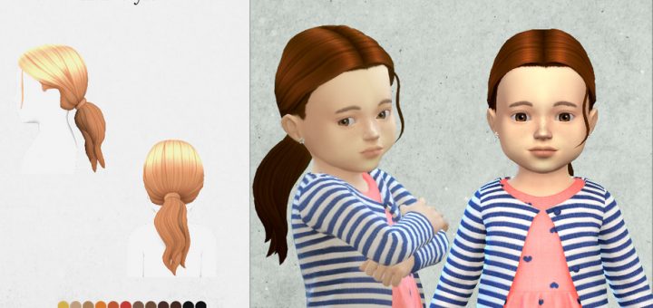 Elsie Hairstyle V2 [Toddler] - Sims 4 Haircuts